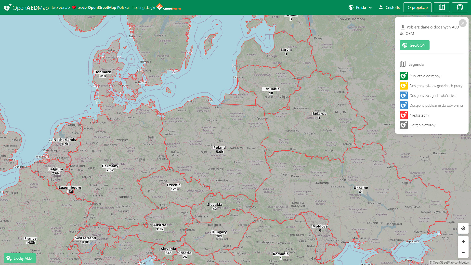 OpenAedMap.org się rozwija - OpenStreetMap Polska